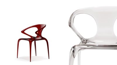 AVA dining armchair, translucent | Roche Bobois