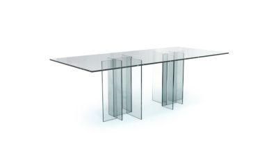 DIAPO mesa de comedor - cristal extra-claro | Roche Bobois