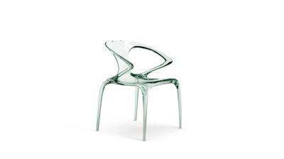 AVA dining armchair - translucent emerald | Roche Bobois