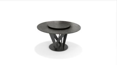 ALLIAGE table de repas ronde - ceramique fokos | Roche Bobois