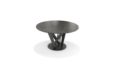 ALLIAGE table de repas ronde - ceramique fokos | Roche Bobois
