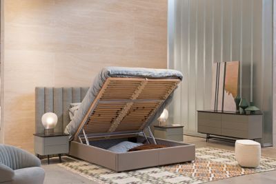 BACKSTAGE bed with side panels - h.145 cm | Roche Bobois