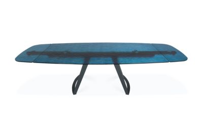 IROISE Dining table with extensions - colored glass | Roche Bobois