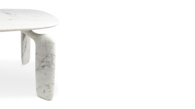 dining table - matte Carrare marble