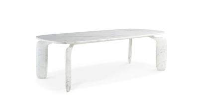 dining table - matte Carrare marble