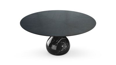 round dining table - glossy marquina