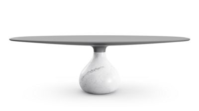 oval dining table - matte carrare