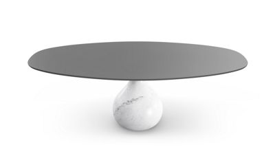 oval dining table - matte carrare